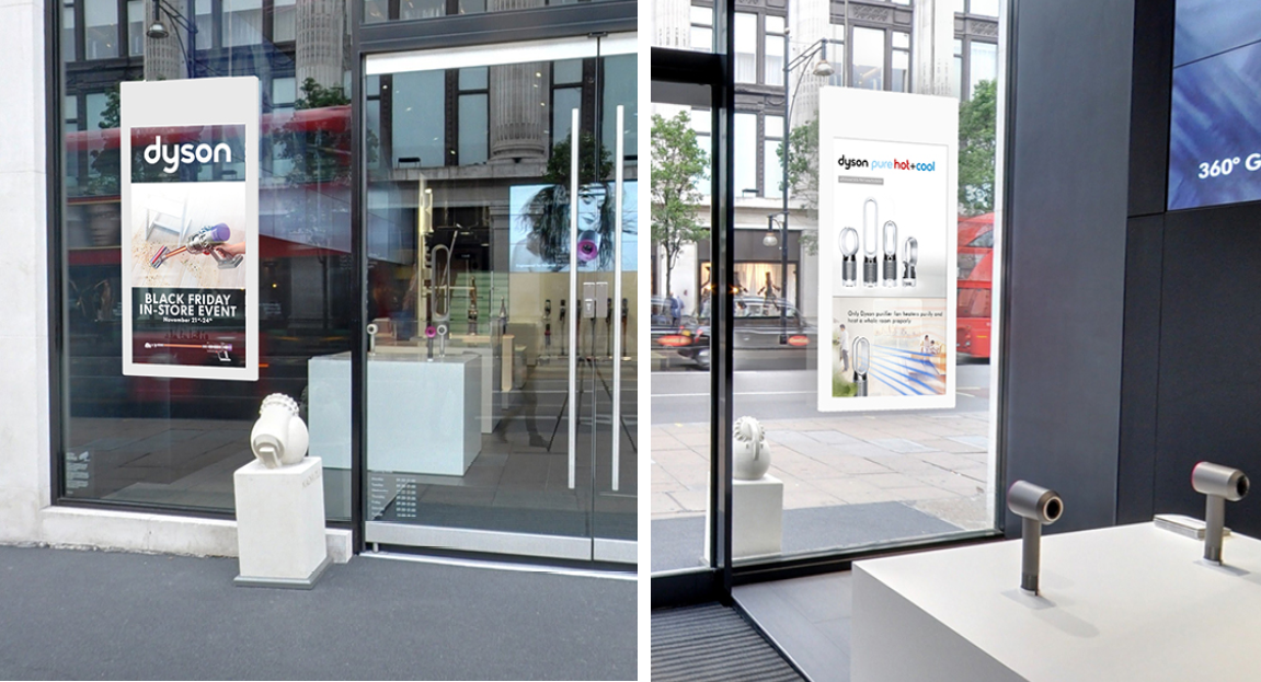 Hanging Double-Sided Window Displays - Brilliant LED Solutions